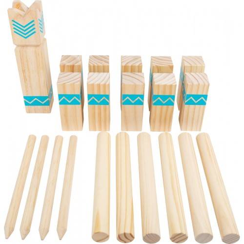 Houten Vikingspel Kubb 30x7x7 cm - Bamboru
